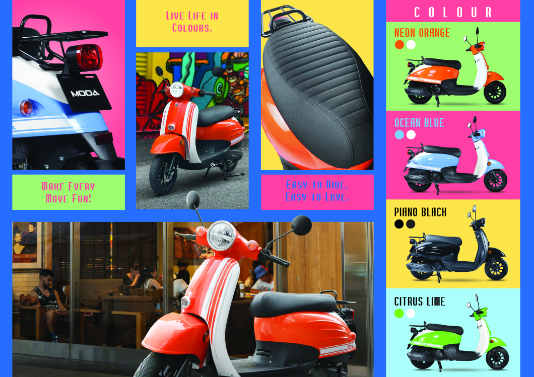 MODA lancar Skuter gaya retro moden, Moca - dari RM3,988 | Careta