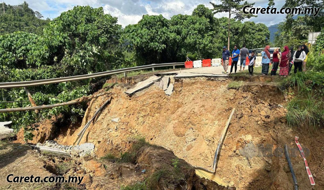 Tanah runtuh Jalan Gua Musang - Penduduk bina laluan alternatif sendiri | Careta